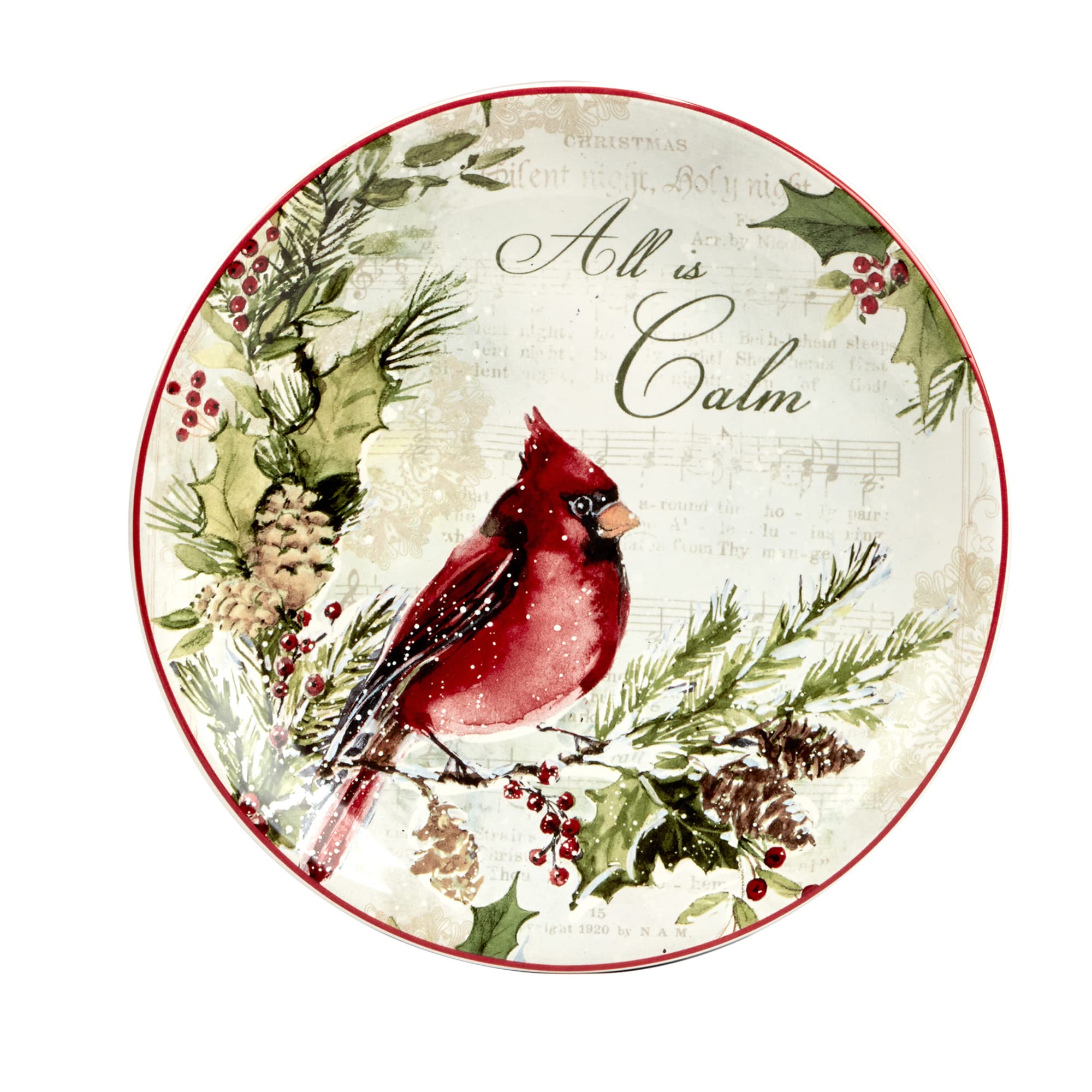 Certified International Silent Night 9" Salad/Dessert Plates, Medium, Multicolor, Set of 4