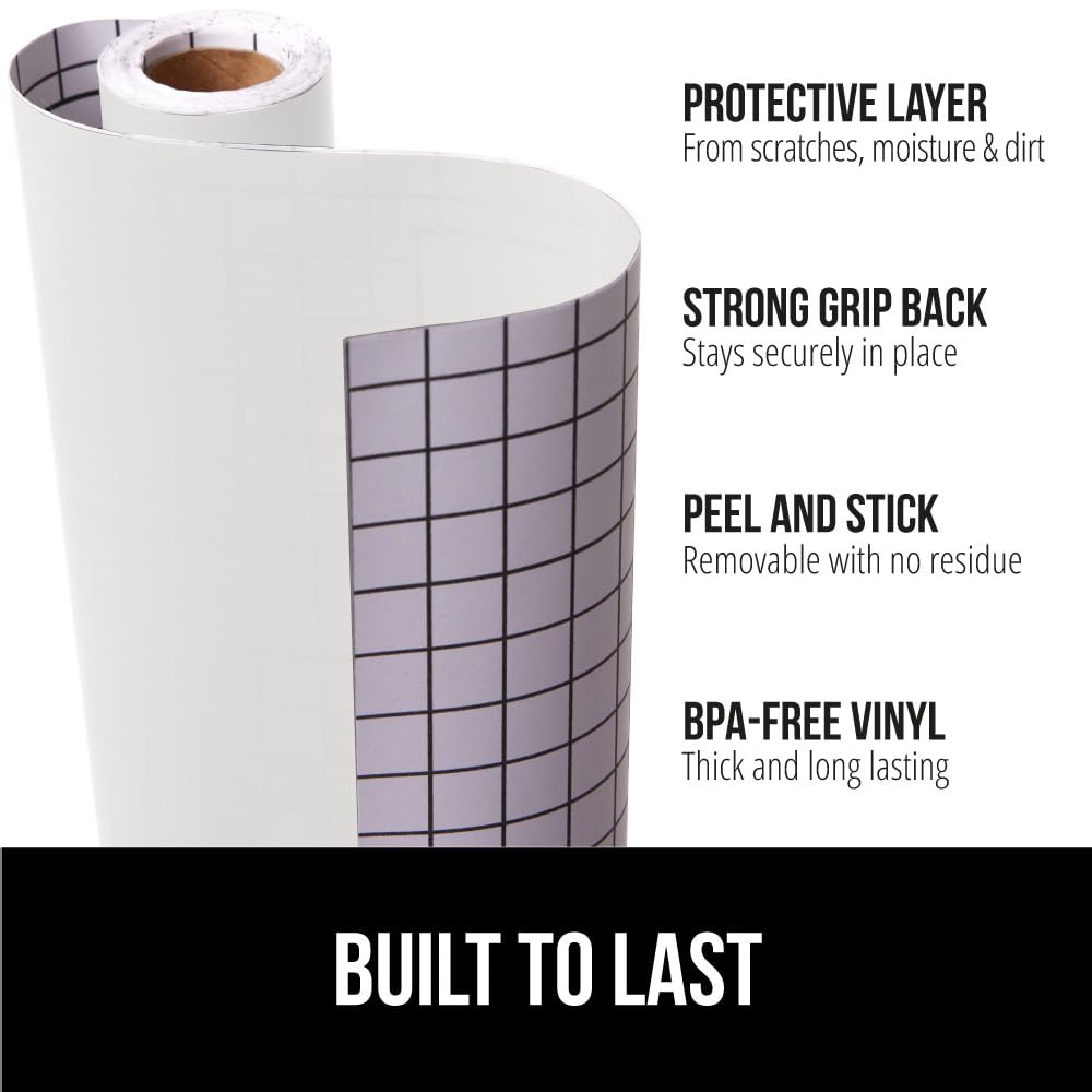 Gorilla Grip Peel and Stick Adhesive Removable Liner for Books, Drawers, Shelves and Crafts, Easy Install Kitchen Decor Paper, Contact Liners Cover Book, Drawer, 11.8 in x 20 FT Roll, Clear Matte