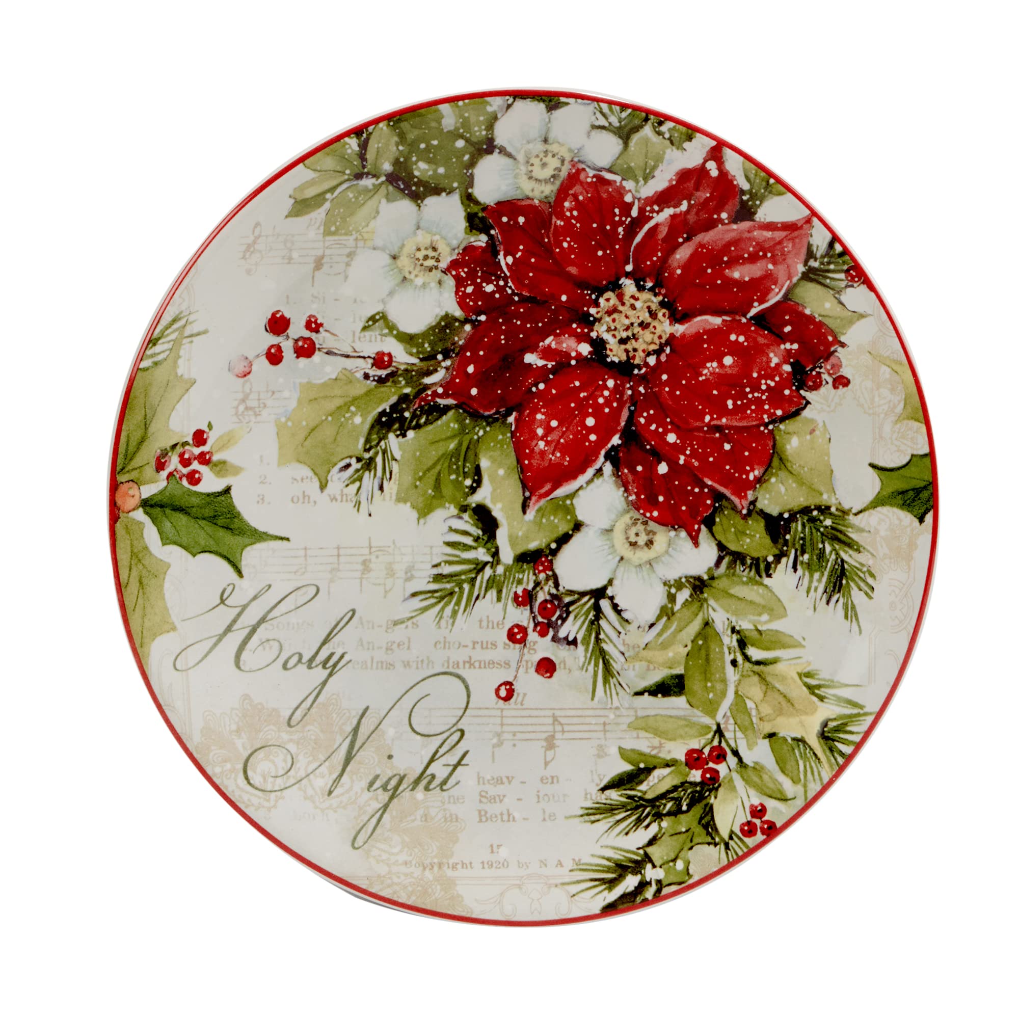 Certified International Silent Night 9" Salad/Dessert Plates, Medium, Multicolor, Set of 4