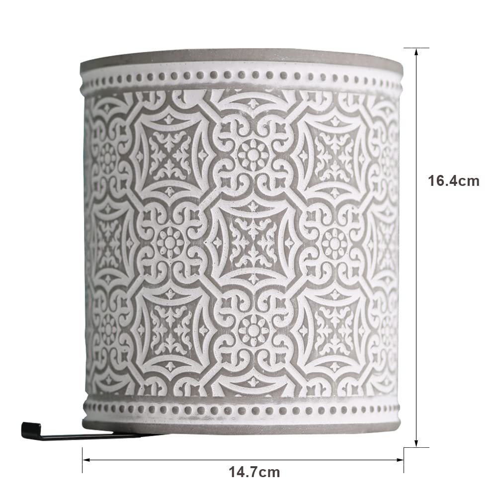 MADECO Farmhouse Kitchen Utensil Holder, Large Utensil Holders for Countertop, Ceramic Utensil Crock, Cooking Utensil Holder, Embossed Pattern