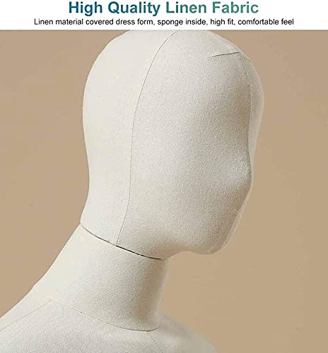 Tailors Dummy Mannequins Female Manikin Dress Form - Half Body Mannequin Torso with Matal Stand, Portable Model for Window/Counter/Tiered Display Shelf Dressform Mannequin