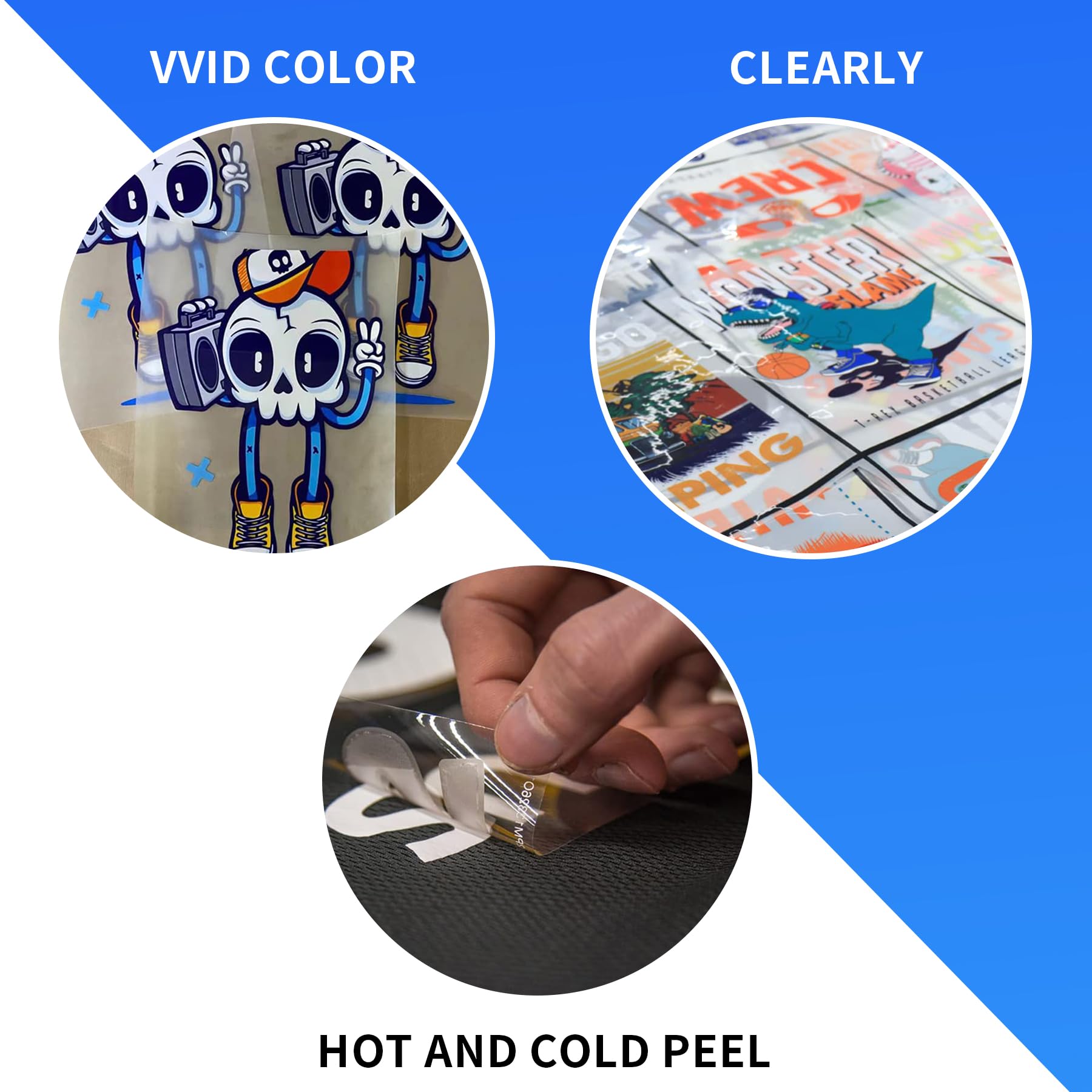 Welacer DTF Transfer Film Paper - A4(8.4" x 11.7") 25 Sheets Double-Side Matte Clear Pretreat Sheets, PET Heat Transfer Paper for Epson Inkjet Printer Direct Print on T Shirts Textile
