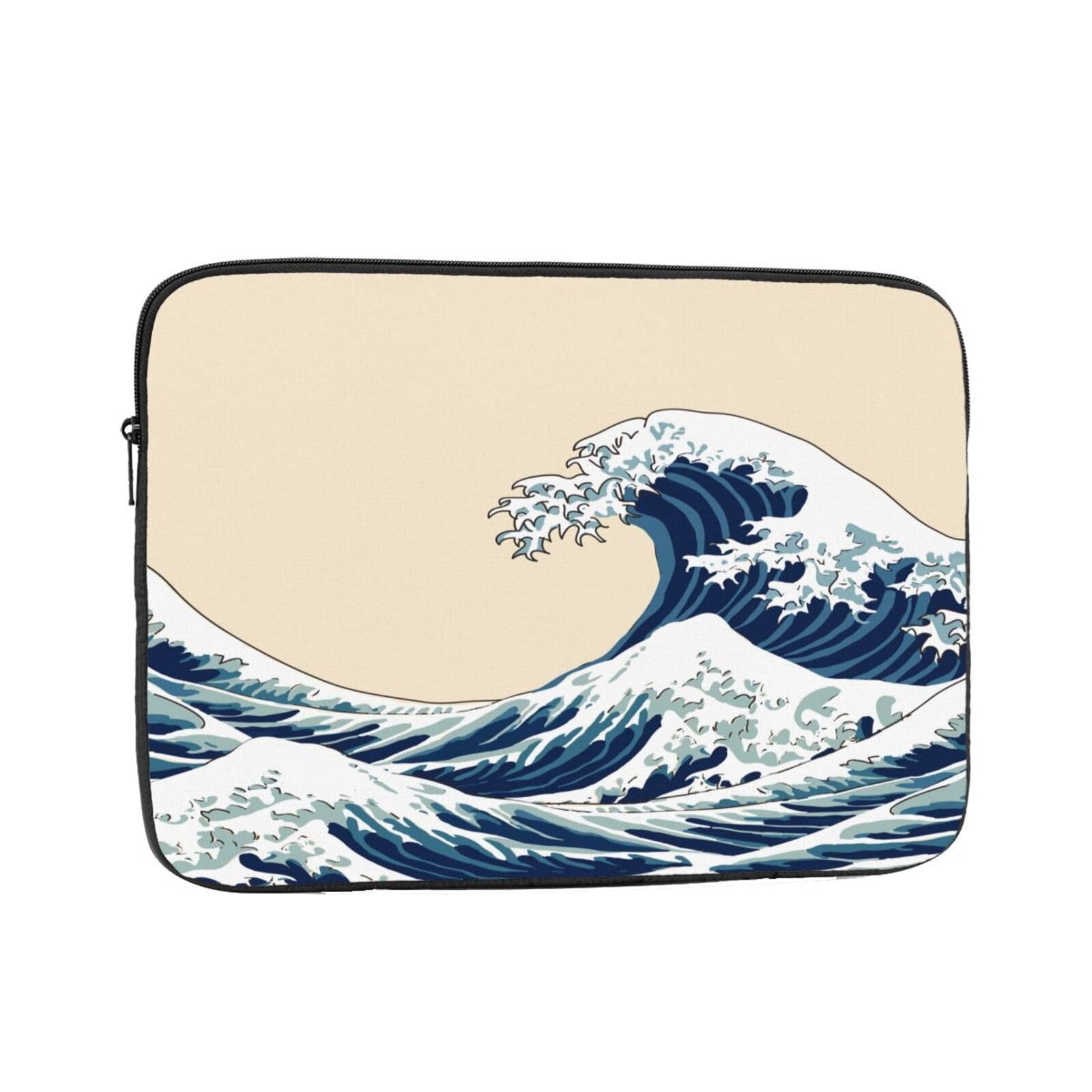 Wave Japanese Motif Japan 13 inch Portable Laptop Sleeve Compatible with MacBook Air Notebook Computer Case for Men Women College School Students