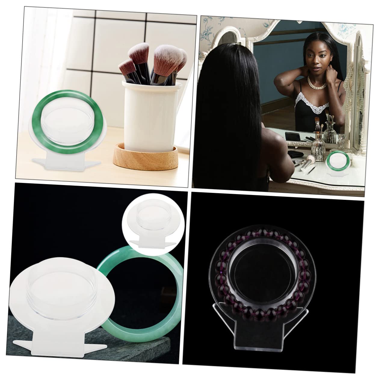 Cabilock 4pcs Display Props Watch Bracelets Acrylic