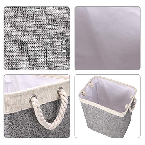 DYD Laundry Basket with Handles & Brackets Large Hamper for Kid Girl Collapsible Washing Bin Built-in Lining for Bedroom Dorm Toy Clothing Storage