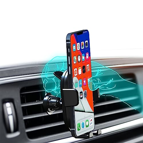 Ronnaquetta 360 Rotation Car Phone Holder, Quick Release, Adjustable, Compatible with 99% Phones, Black