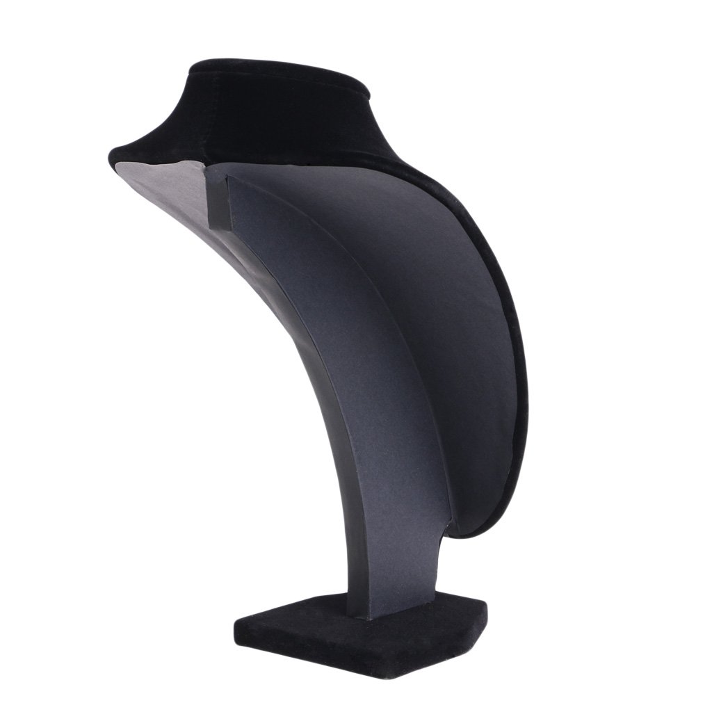 AOOOWER Velvet Fabric Necklace Jewelry Display Model Bust Stand Necklace Mannequin Bust Jewelry Organizer Displays Rack