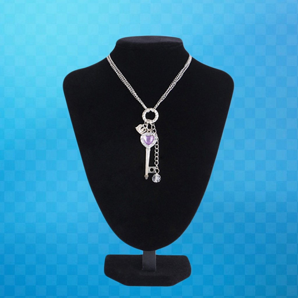 AOOOWER Velvet Fabric Necklace Jewelry Display Model Bust Stand Necklace Mannequin Bust Jewelry Organizer Displays Rack