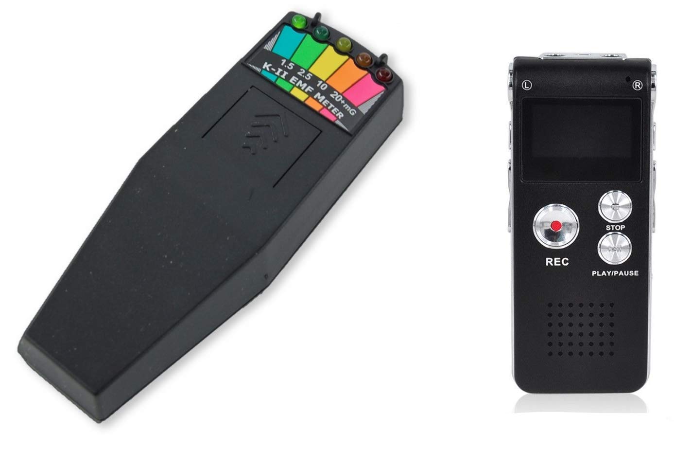 Ghost Hunting Source K2 KII K-II EMF Meter On-Off Switch - 8GB Digital EVP Recorder & Paranormal CD