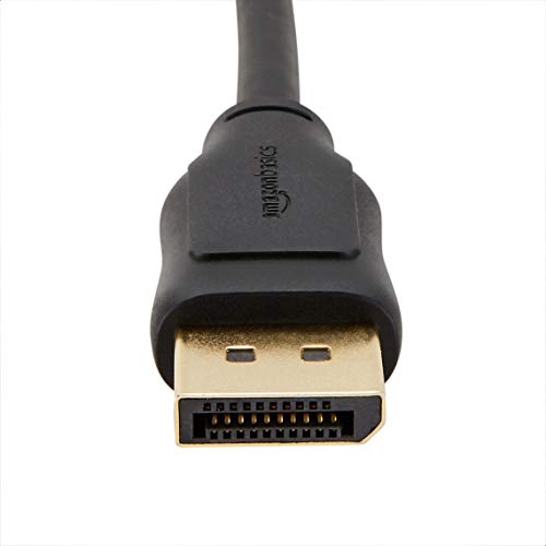 Amazon Basics DisplayPort to DisplayPort 1.2 Cable with 4K@60Hz, 2K@165Hz, 2K@144Hz Video Resolution - 6 Feet