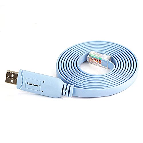OIKWAN Console Cable,USB Console Cable, USB to RJ45 Console Cable with FTDI chip Compatible with Cisco, Huawei,HP,Arista,Opengear,Aruba,Juniper Routers/Switches for Laptops in Windows, Mac, Linux