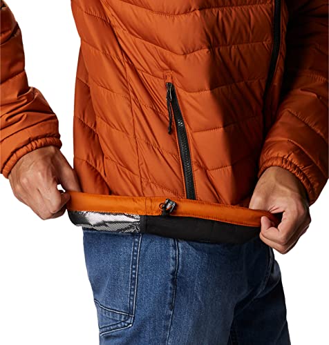 Columbia Men's Powder Lite Jacket, Warm Copper/Black, Medium