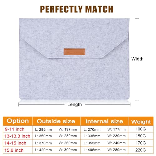 Tablet PC Case Laptop Sleeve Bag Compatible with MacBook Air/Pro, 13-13.3 inch Notebook,Slim Laptop Cover Computer Carrying Bag Compatible with Men Women with Pocket Protective Cover (Color : Gray)