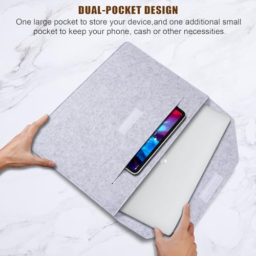 Tablet PC Case Laptop Sleeve Bag Compatible with MacBook Air/Pro, 13-13.3 inch Notebook,Slim Laptop Cover Computer Carrying Bag Compatible with Men Women with Pocket Protective Cover (Color : Gray)