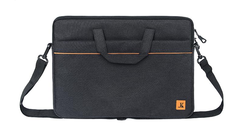YANGKE Laptop Shoulder Bag Compatible with MacBook Air/Pro,13-13.3 inch Notebook, MacBook Pro 14, Waterproof Carrying Case with Rubber Mouse Pad plus 2.4G Wiress and BT Mouse, Black (grey)