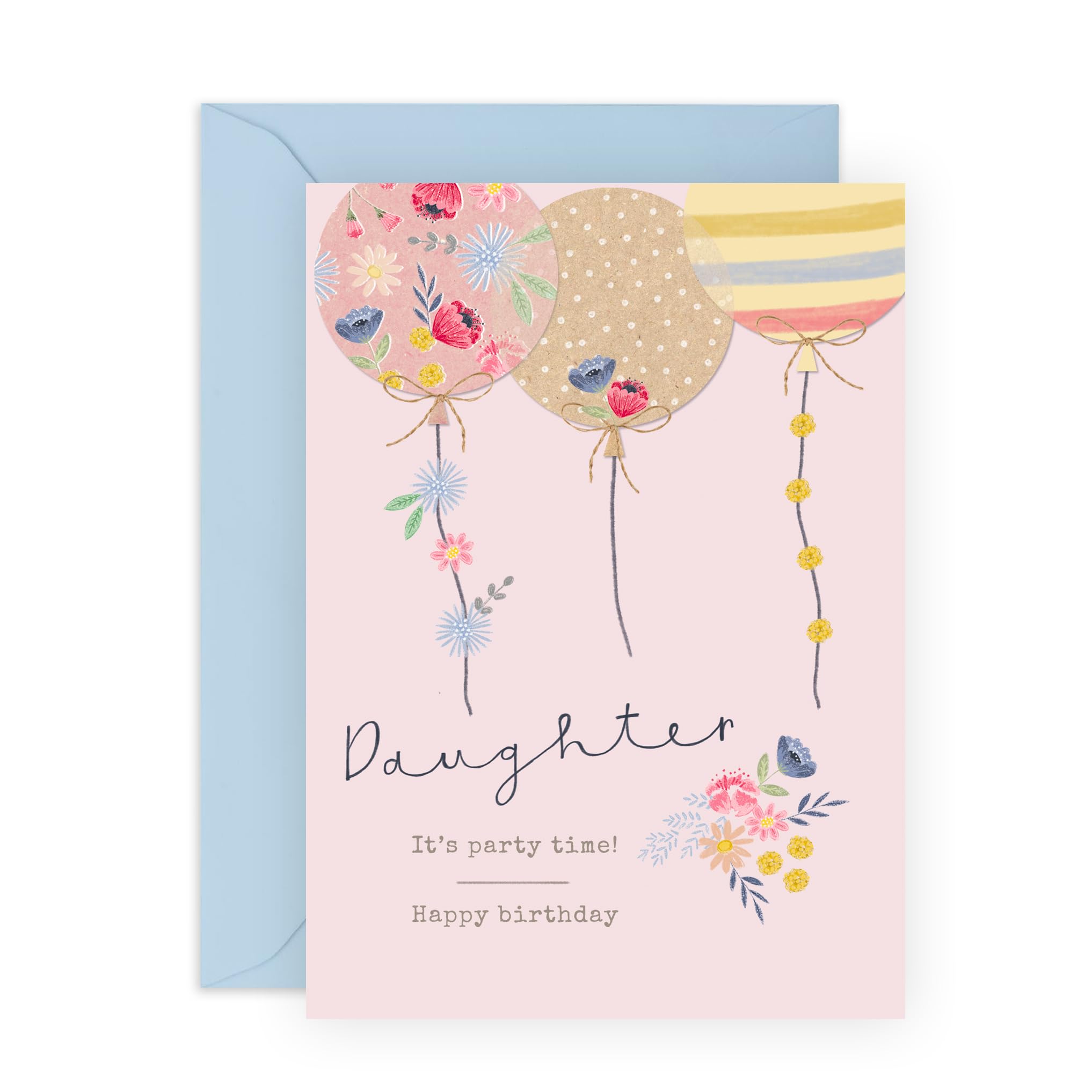 CENTRAL 23 Birthday Card - Daughter Birthday Balloons - Balloons Birthday Card - Birthday Card From Mom - Pretty Birthday Greeting Cards For Women - Gifts For Women Her - Comes With Fun Stickers