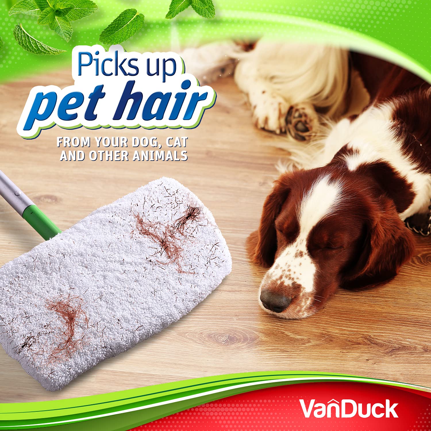 VanDuck Reusable 100% Cotton Mop Pads Compatible with Swiffer Sweeper Mops (2-Pack) Washable Mop Pads for Wet & Dry Use (Mop is Not Included)