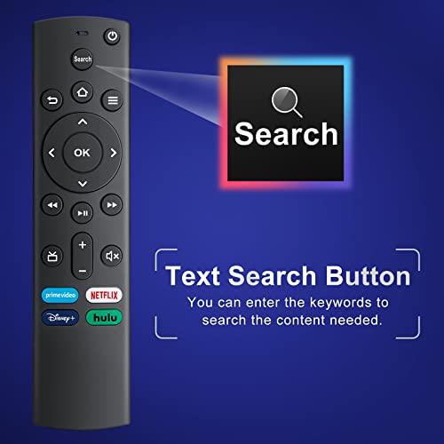 (Pack of 2) Replacement Remote Compatible for Insignia Fire TV and Toshiba Fire TV AMZ Omni Fire TV-AMZ 4-Series Fire TVs (Not for Fire Stick) (Not for Voice Command)