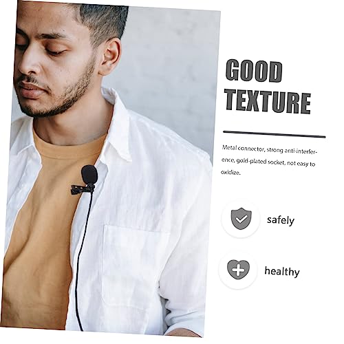 LIGHTAOTAO One for Two Microphones USB Lapel mic lavalier mic Podcasting Microphone Lapel mic for Phone Recording Microphone Phone Microphones Collar mic Smartphone mic Speaker PVC Wireless