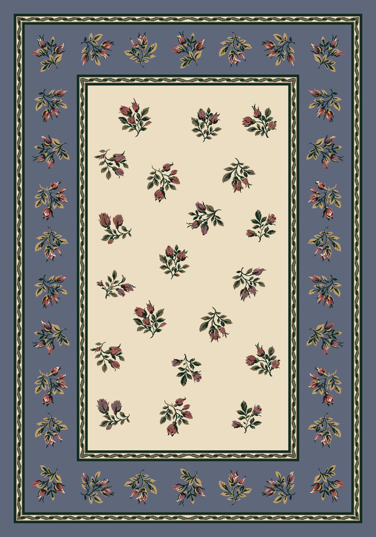 Milliken Signature Francesca 4887C / 7000 Lapis 2'8" x 3'10" Area Rug