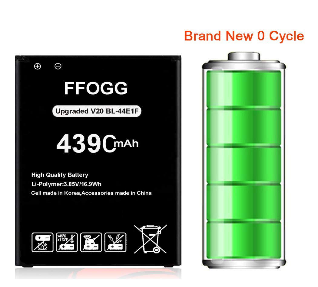 LG V20 Battery,[4390mAh] Upgraded Li-Ion Battery for LG V20 BL-44E1F US996, AT&T H910, T-Mobile H918, Verizon VS995, Sprint LS997 LG V20 Spare Battery