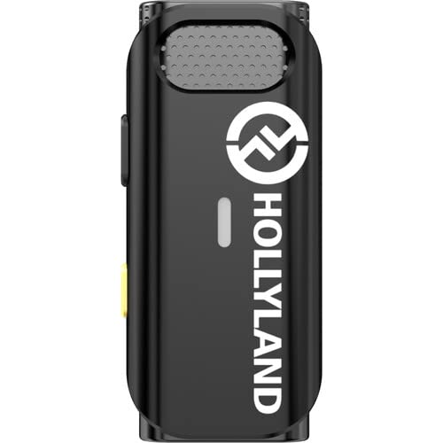 Hollyland Lark C1 Duo 2.4GHz Noise Canceling Compact Long Runtime Curved Edge Ergonomics 650-Feet Wireless Range Microphone System (Black)
