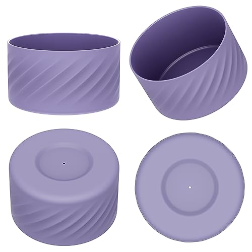 Affute Protective Silicone Boot for Stanley Quencher H2.0 40 oz & IceFlow Flip 20 oz 30 oz and hydroflask 12-24 oz, Anti-Slip Bottle Bottom Sleeve Cover (Lavender)