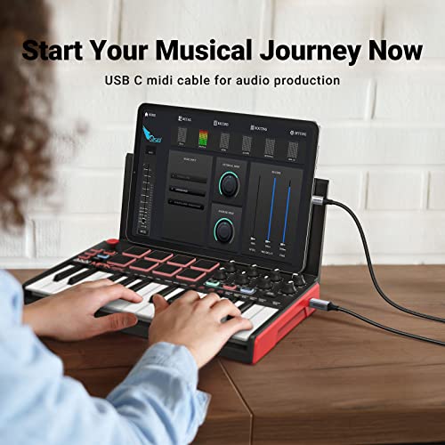 UGREEN USB B to USB C Printer Cable 3 FT, Nylon Braided USB C to USB B Printer Cable for MacBook Pro/Air, USB C MIDI Cable Compatible with Yamaha Piano MIDI Keyboard, DAC, DJ Controller for iPad Pro
