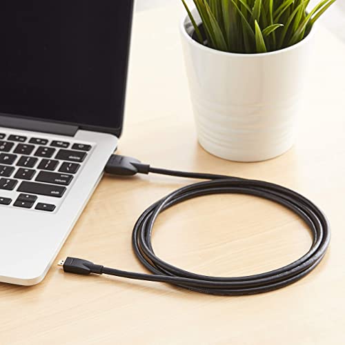 Amazon Basics Flexible and Durable Micro HDMI Cable (18Gpbs, 4K/60Hz) - 6 Feet, Black