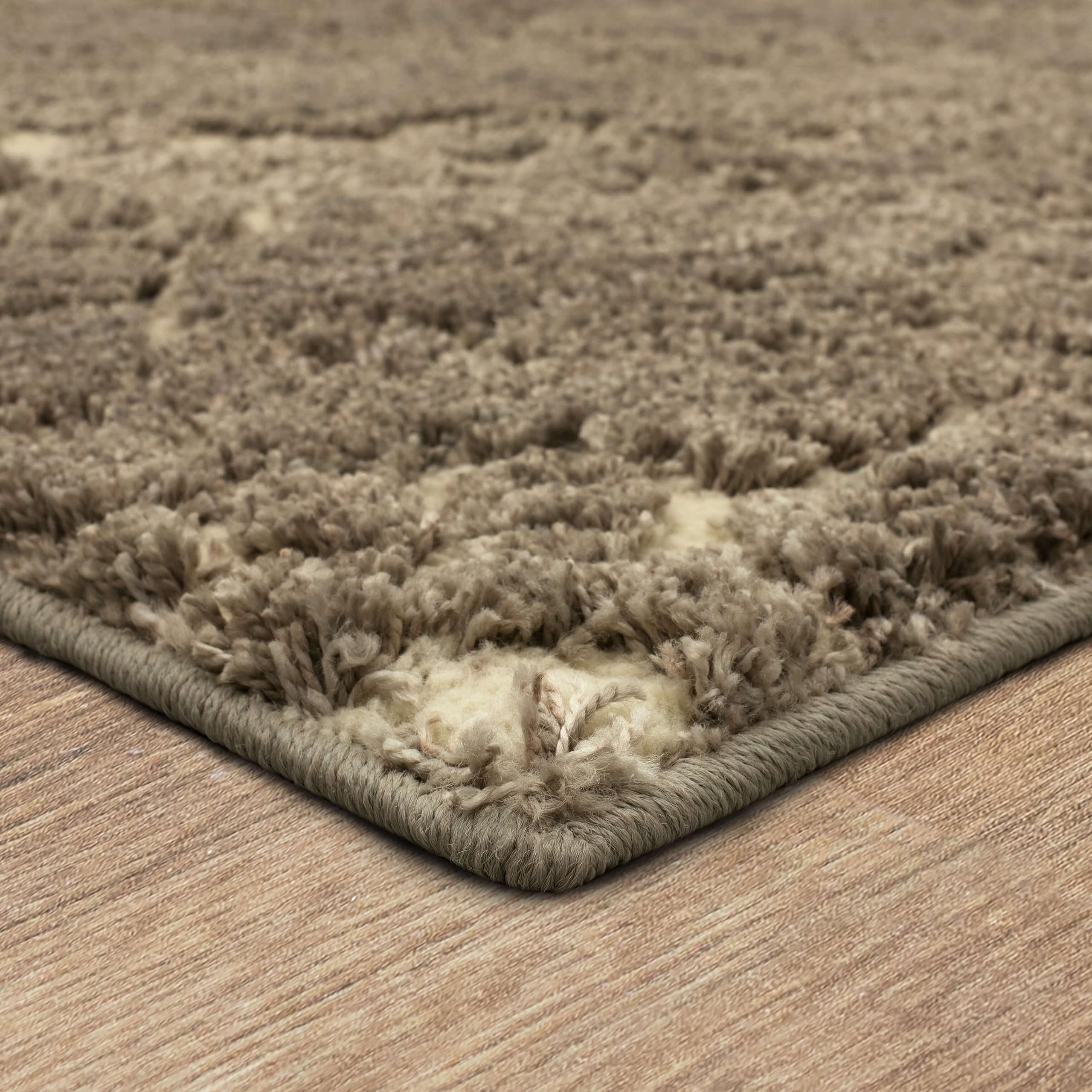 Mohawk Home Francesca Ornamental Medallion Sand 8' x 10' Shag Area Rug Perfect for Living Room, Dining Room, Office
