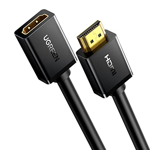 UGREEN HDMI Extension Cable 4K HDMI Extender Male to Female Adapter Cord Compatible with Roku TV Stick PS5 PS4 Xbox Laptop PC Nintendo Switch Blu Ray Player Google Chromecast Wii U HDTV 1.5FT