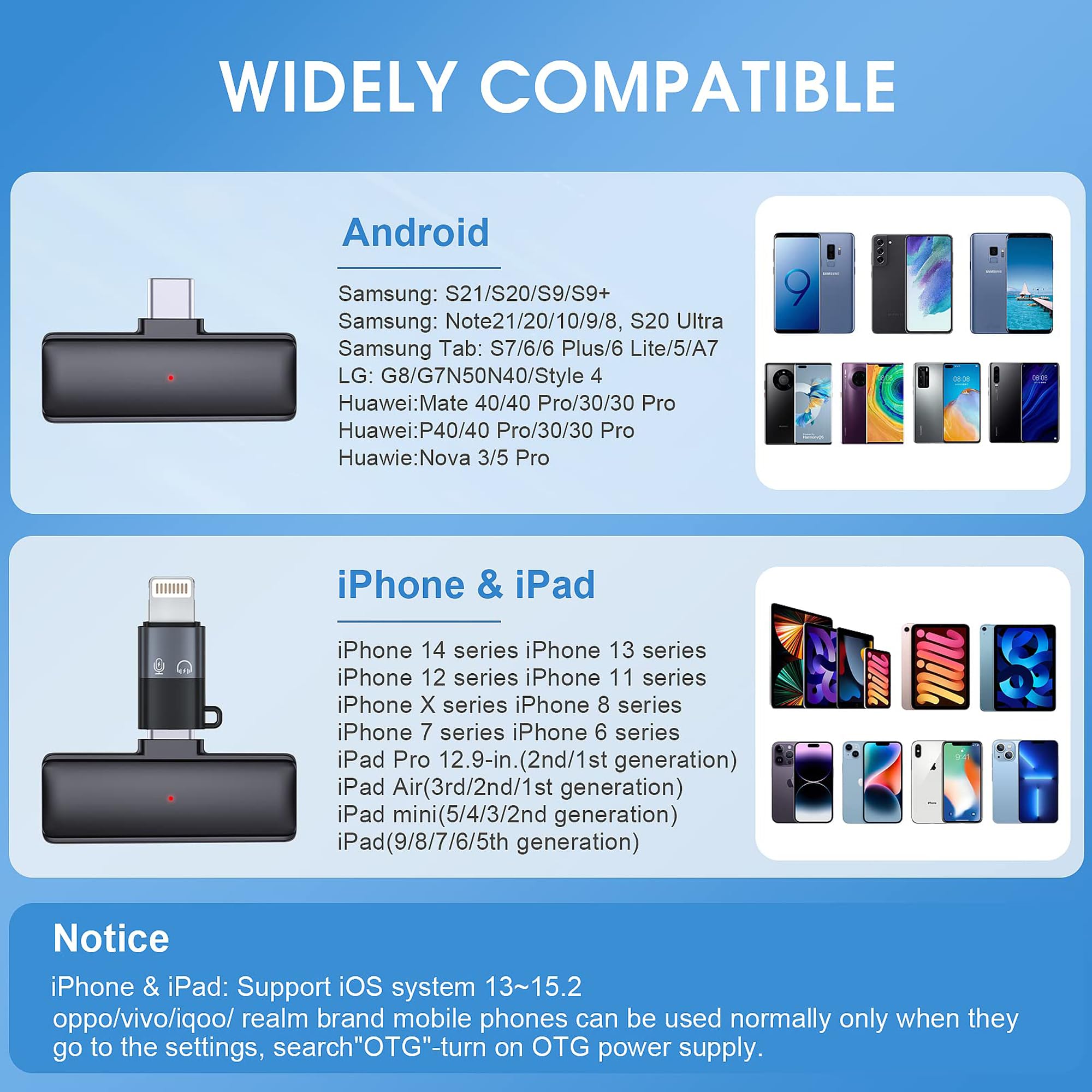 Wireless Lavalier Microphone for iPhone iPad Android, 2 Pack Mini Clip on Lapel Microphone Wireless with 600mAh Charging Case for Video Recording Interview YouTube Vlog Tiktok, 82FT, Plug-Play