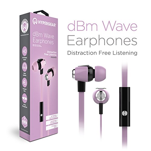 HyperGear dBm Special Edition Earphones. Noise Isolating Comfort Ear Gel Fit, in-line Microphone for Hands-Free Calls & Music. Compatible for iPhones, Androids, iPads, Tablets & Other Devices (Rose)
