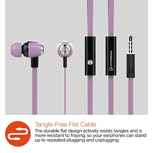 HyperGear dBm Special Edition Earphones. Noise Isolating Comfort Ear Gel Fit, in-line Microphone for Hands-Free Calls & Music. Compatible for iPhones, Androids, iPads, Tablets & Other Devices (Rose)