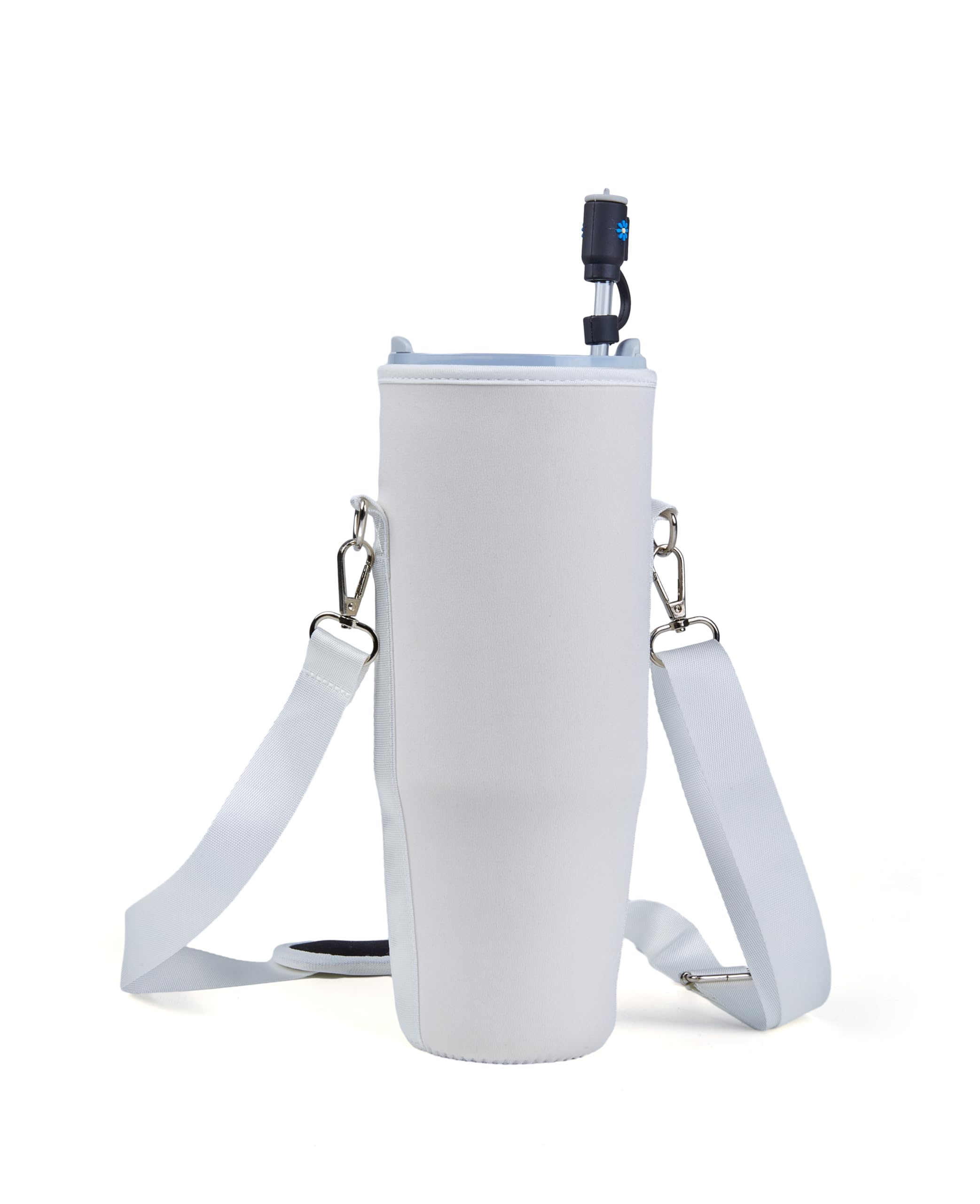 ZOYEPIN Water Bottle Carrier Bag with Strap, Durable Stanley Carrier for Stanley 40 oz Tumbler with Handle, Includes Extra One Blind Box Straw Cover, Stanley Cup Accessories for Hiking, Travelling