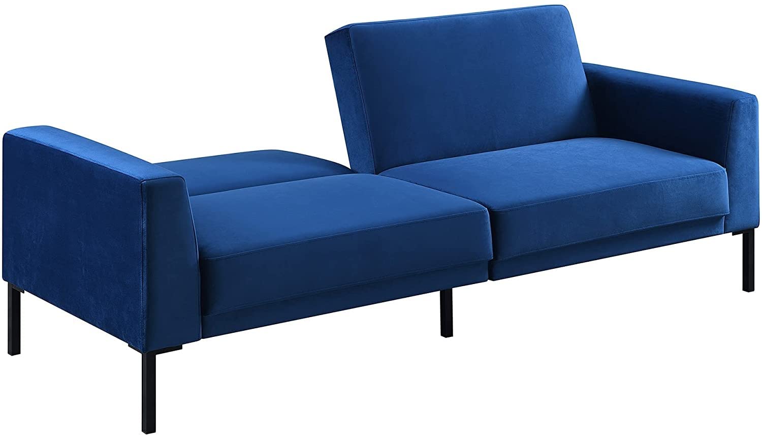 STP-Y Velvet Convertible Upholstered Convertible Folding Futon Couch Sofa Bed, Foldable Loveseat, Loveseats Furniture for Compact Small Space, Dorm, Living Room Apartment, Office
