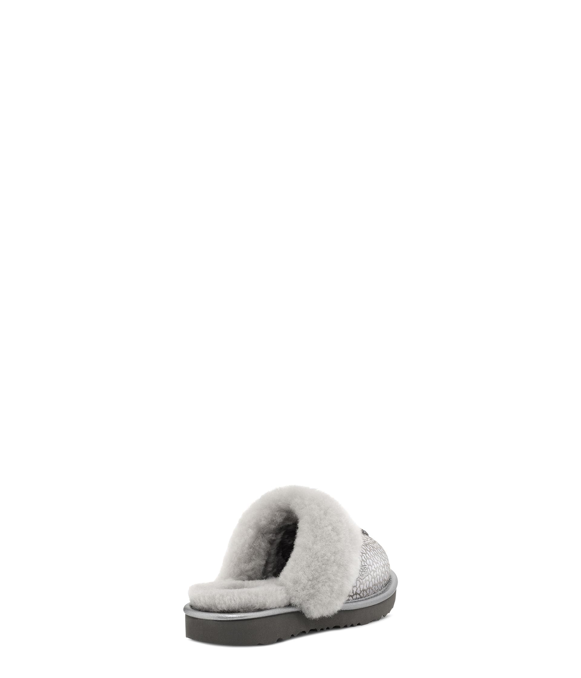 UGG Unisex-Child Cozy Ii Gel Hearts Slipper, Silver, 2 Little Kid
