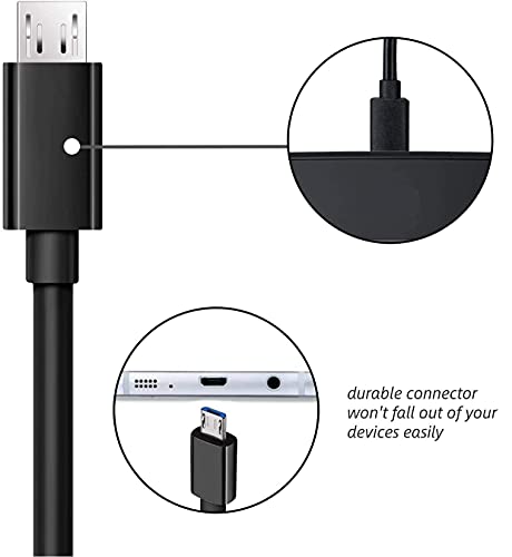 Charging Cable for Samsung Galaxy S7, 2Pack 6Ft 10Ft Long Charger Cable, Android Phone Fast Charger Cord for Samsung Galaxy S7 S6 Edge,Note 5 4,LG G4,Moto,Sony,PS4,Windows,MP3,Camera,Black