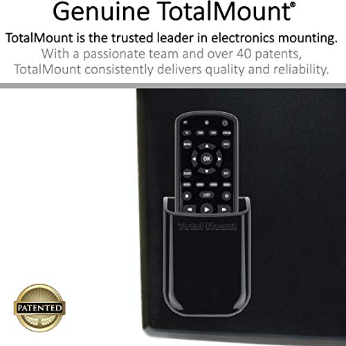 TotalMount Universal Remote Control Holders (2 Pack) β Attach to Wall or Back of TV β Compatible with All TV Remotes (Premium Black, Medium)