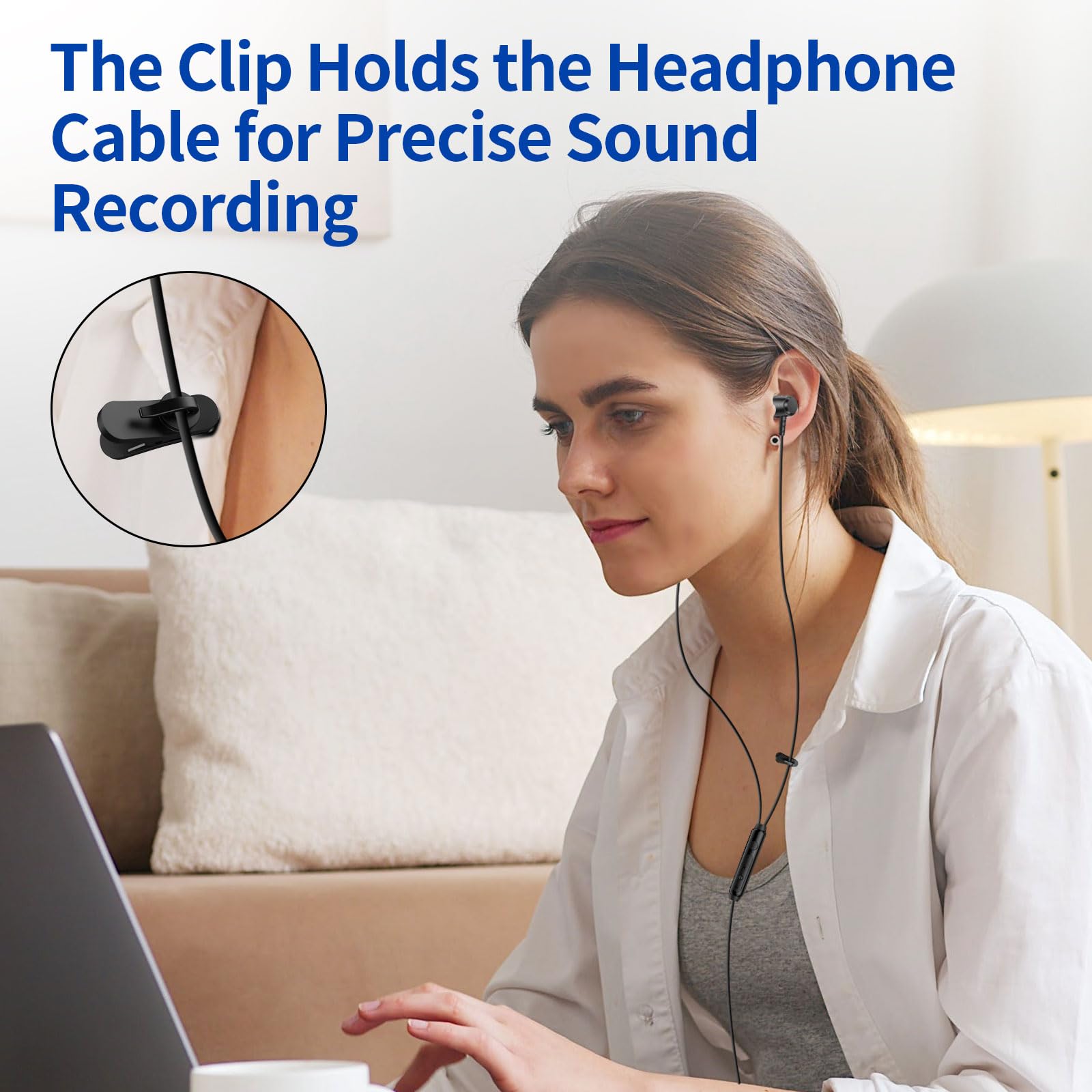 USB Headphone for PC Laptop Magnetic Wired Earbuds, USB Earbuds with Microphone for Business School Office Zoom Gaming, USB Headset with Mute,Noise Canceling in-Ear Corded Earphone with Volume Control