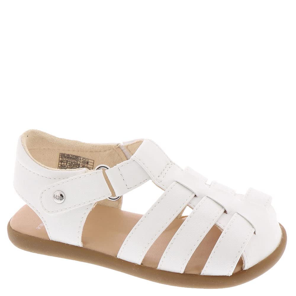 UGG Unisex-Child Kolding Sandal, White, 7