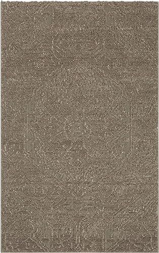Mohawk Home Francesca Ornamental Medallion Gray 10' x 14' Shag Area Rug Perfect for Living Room, Dining Room, Office