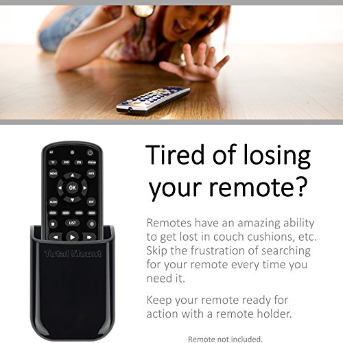 TotalMount Universal Remote Control Holders (2 Pack) β Attach to Wall or Back of TV β Compatible with All TV Remotes (Premium Black, Medium)