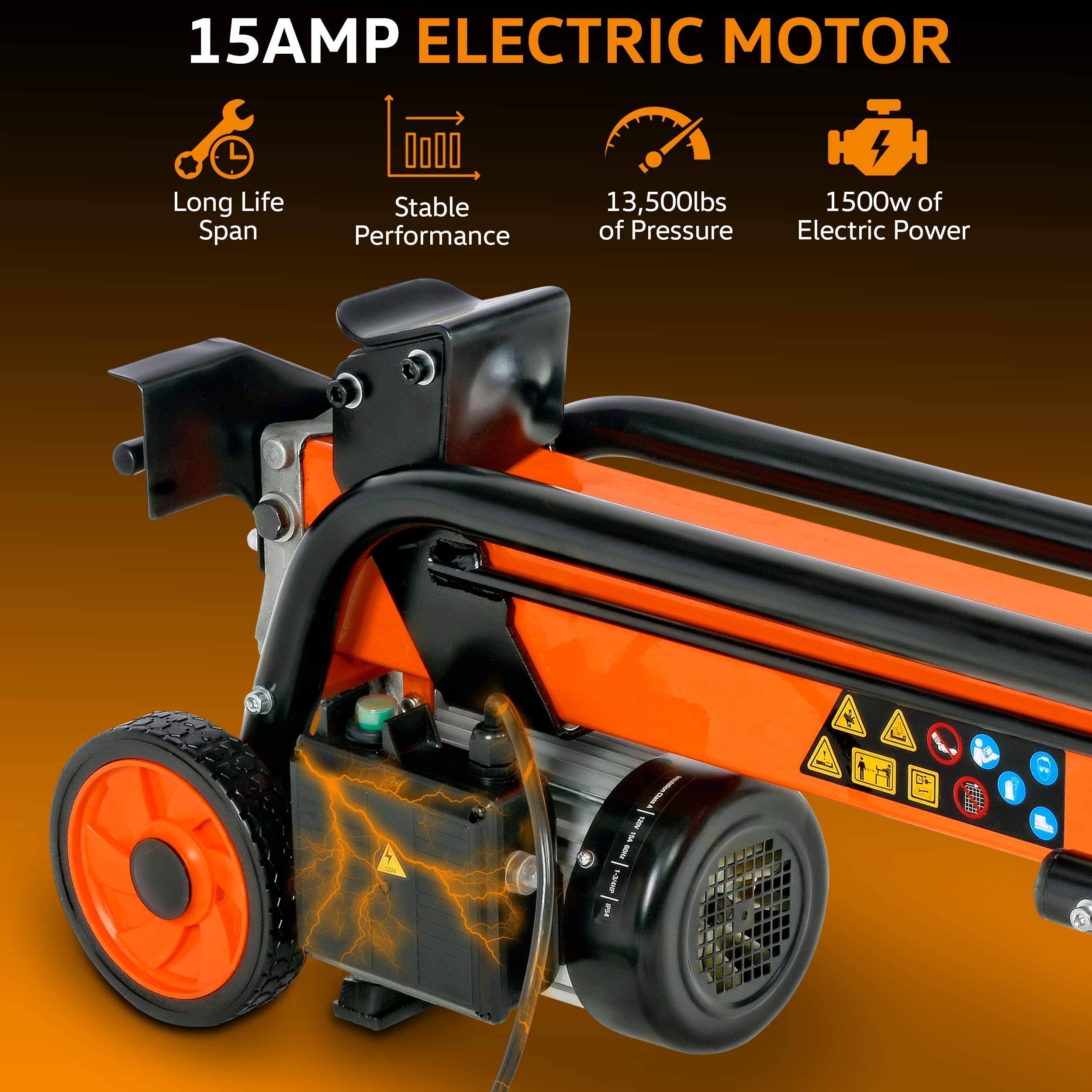 SuperHandy Snow Thrower Shovel Cordless & Log Splitter Electric Portable 6 Ton [Bundle Deal]