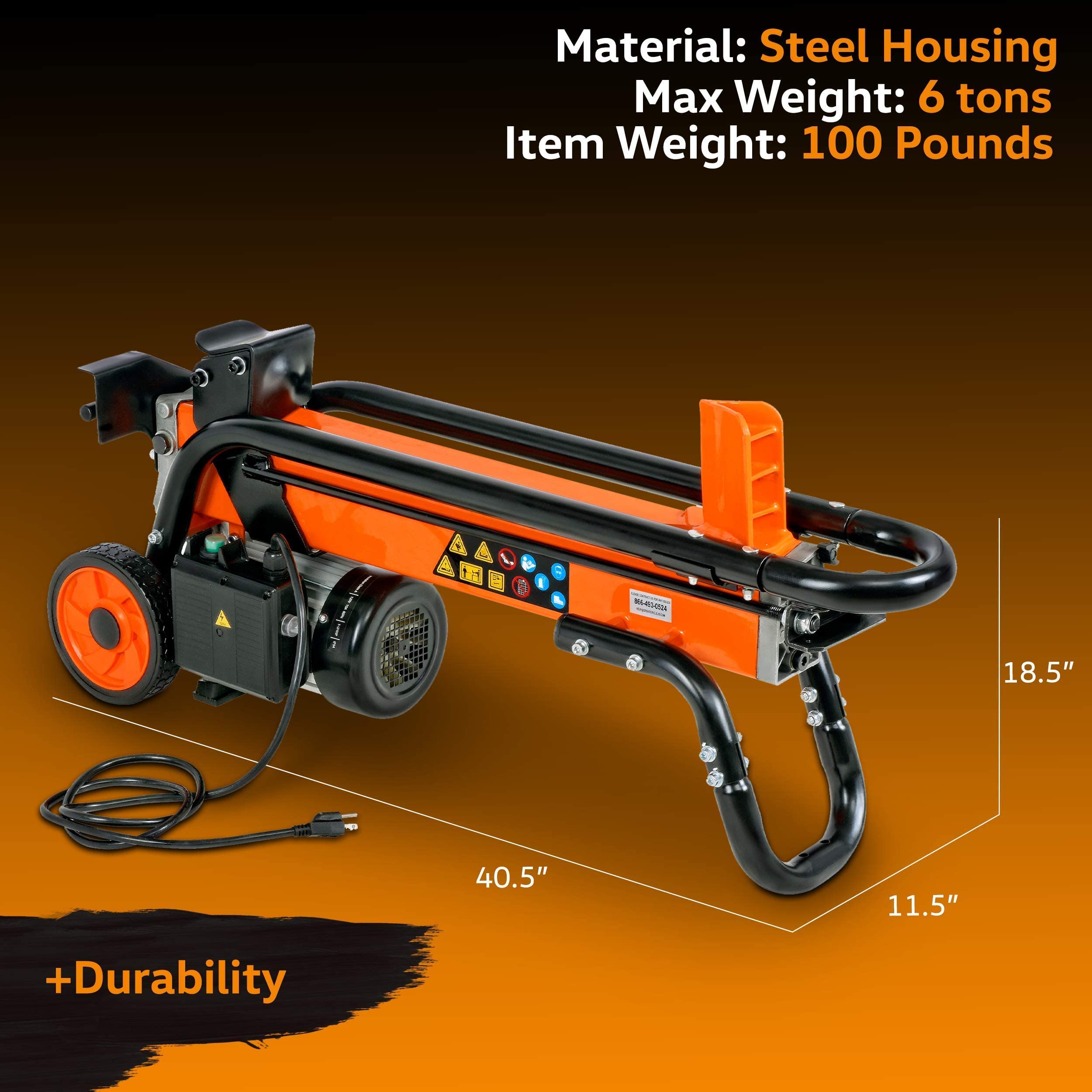 SuperHandy Snow Thrower Shovel Cordless & Log Splitter Electric Portable 6 Ton [Bundle Deal]