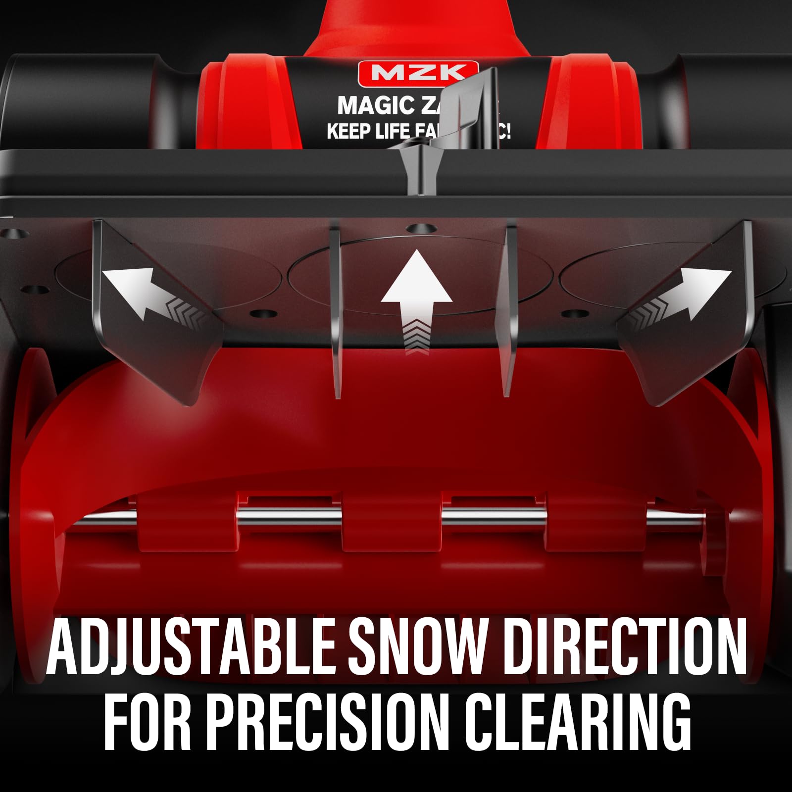 MZK Cordless Snow Shovel, 20V 12-Inch Battery Powered Snow Thrower, Battery Snow Blower with Directional Plate & Adjustable Front Handle(4.0Ah Li-ion Battery & Fast Charger Included)