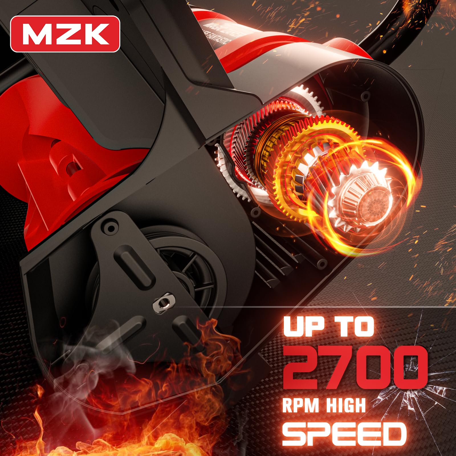 MZK Cordless Snow Shovel, 20V 12-Inch Battery Powered Snow Thrower, Battery Snow Blower with Directional Plate & Adjustable Front Handle(4.0Ah Li-ion Battery & Fast Charger Included)