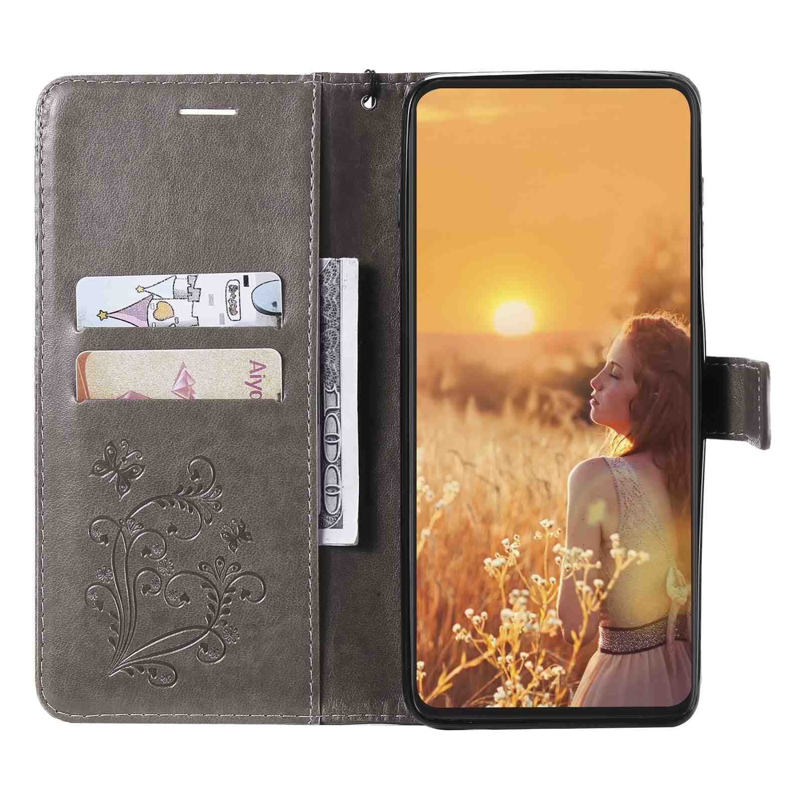 Fansipro Phone Cover Wallet Folio Case for LG V20, Premium PU Leather Slim Fit Cover for LG V20, 2 Card Slots, Exact fit, Gray