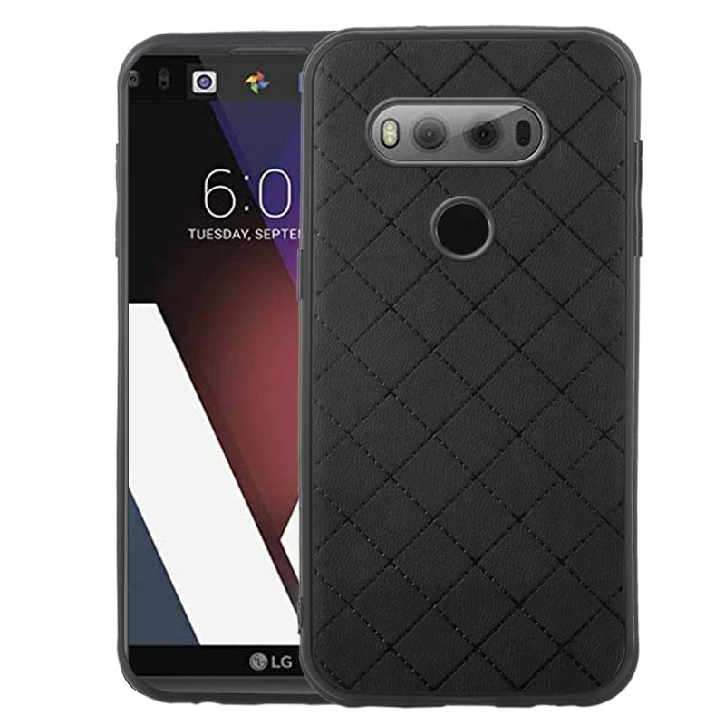 ELISORLI Compatible with LG V20 Case Rugged Thin Slim Cell Accessories Anti-Slip Fit Rubber TPU Mobile Phone Protection Silicone Soft Shockproof Grip Cover for LGV20 LG20 V 20 ThinQ Women Men Black