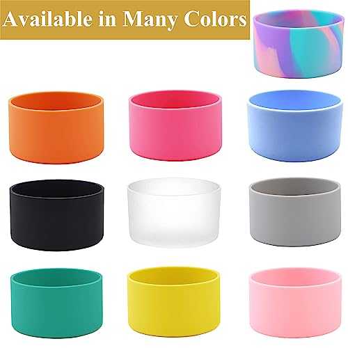 GBYAN 3 Pcs Protective Silicone Boot for Stanley Quencher Adventure 40oz Tumbler & IceFlow 20oz 30oz, Fit for Hydro Flask 12-24 oz, Water Bottle Sleeve Cover Water Cup Bottom Protector